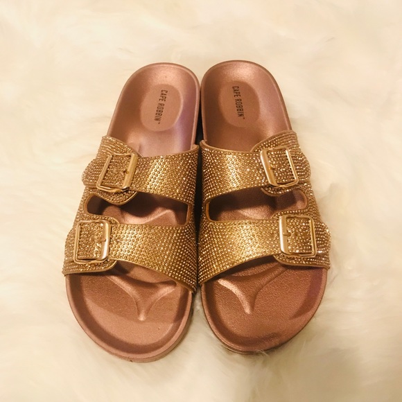 Cape Robbin | Shoes | Cape Robbin Rose Gold Slides | Poshmark